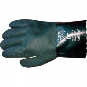 Green Double Dipped 11" PVC Gauntlets V327 - SafetyGloves.co.uk